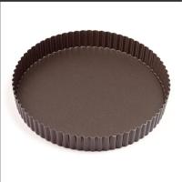 China Rk Bakeware China-Hard Coat Fluted Round Aluminum Pizza Form Pan for sale