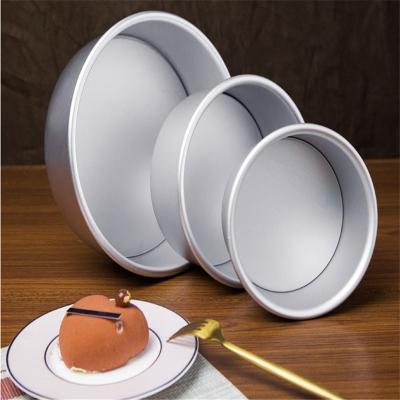 China RK Bakeware China Foodservice NSF Loose Bottom Aluminum Round Shape Cheese Cake Pan Chiffon Cake Pan for sale