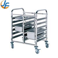 China Hotel Restaurant Kitchen Catering Food Service Trolley Stainless Steel Drinks Trolley for sale