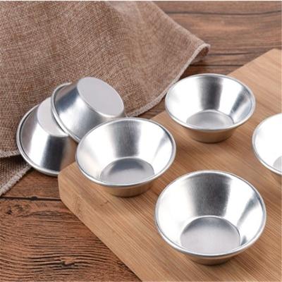 China 7cm Aluminium Alloy Egg Tart Portuguese Mould Small Tart Pan Baking Mold for sale