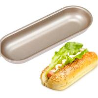 China RK Bakeware China Foodservice NSF Hot Dog Bun Pan Hotdog Bread Mould Nonstick Baking Pan for sale