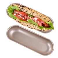 China RK Bakeware China Foodservice NSF  4 Inch 4.5 Inch 6 Inch Hot Dog Bun Pan Hotdog Bread Mold for sale