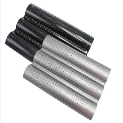 China RK Bakeware China Foodservice NSF Perforated 3 Slot Baguette Baking Tray French Bread Pan for sale