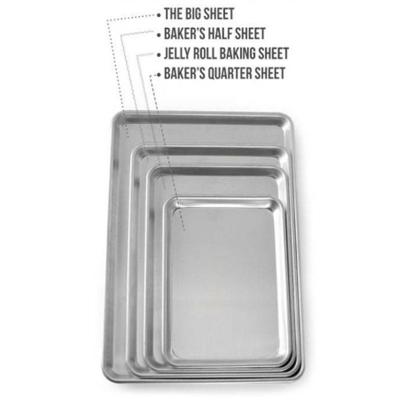 China RK Bakeware China Foodservice NSF 18X26 Inch 600X400 Aluminum Bread Sheet Baking Pan Tray for sale