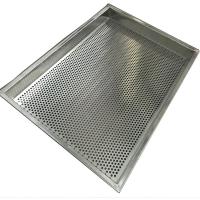 China RK Bakeware China Foodservice NSF Custom 4 Side Perforated 304 Stainless Steel Dry Tray for sale