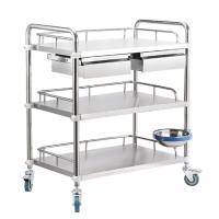 China RK Bakeware China Medical Hospital Dressing Stainless Steel Trolley Surgical Trolley with Drawers for sale