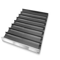 China RK Bakeware China Foodservice NSF Durashield Coating16 Channel Industrial Baguette Baking Tray for sale