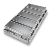 China Rk Bakeware China-Chicago Metallic Industrial 4 Straps Silicon Glazed Nonstick Pullman Bread Mold for sale