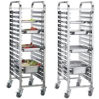 China 201 304 316 Food Grade Stainless Steel 32 Trays Tray Trolly /Gastronorm Trolley/Food Trolley for Sale for sale