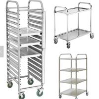 China 201 304 316 Food Grade Stainless Steel 32 Trays Tray Trolly /Gastronorm Trolley/Food Trolley for Sale for sale