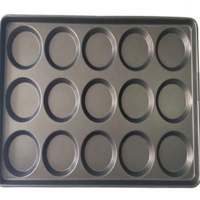 China RK Bakeware China Foodservice NSF Glaze Nonstick 4.5 Inch and 5 Inch Hamburger Bun Baking Tray for sale