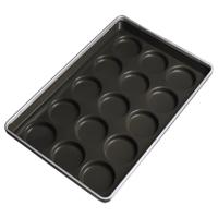 China RK Bakeware China Foodservice NSF Nonstick Glaze 3 Inch Hamburger Bun Baking Tray for sale