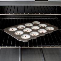 China Rk Bakeware China-42754 12 Cup Glazed Aluminized Steel Mini Crown Muffin Pan/ Cruffin Pan/ Cruffin Tray for sale