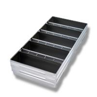 China Rk Bakeware China Manufacturer-4 Strap Glazed Aluminized Steel Pullman Loaf Pan/ Tank Loaf Pan/Vienna Loaf Pan for sale
