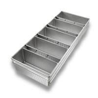 China Rk Bakeware China Manufacturer-4 Strap Glazed Aluminized Steel Pullman Loaf Pan/ Tank Loaf Pan/Vienna Loaf Pan for sale