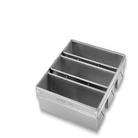 China Rk Bakeware China-4 Strap Glazed Aluminized Steel Pullman Bread Loaf Pan/Sandwich Making for sale