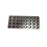 China RK Bakeware China Foodservice NSF 45575 35 Cup 3.8 Oz. Glazed Aluminized Steel Muffin Pan Cupcake Pan for sale
