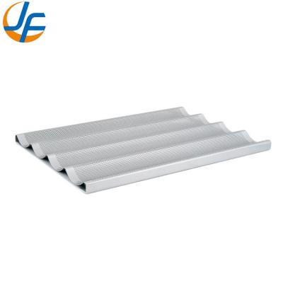 China Rk Bakeware China Aluminum 5 Loaf Baguette Tray / French Bread Pan for sale