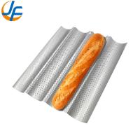 China Rk Bakeware China-49053 5 Loaf Nonstick 600*400 Aluminum Uni-Lock Baguette Tray / French Bread Pan for sale