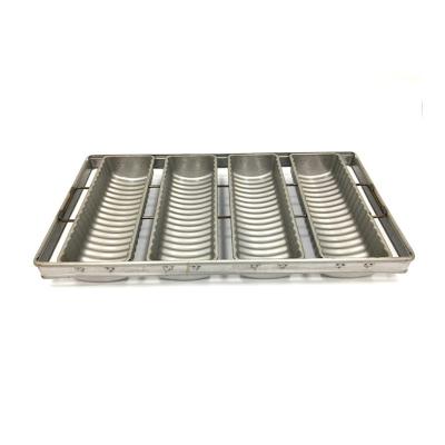 China Rk Bakeware China- 6 Straps Glazed Aluminized Steel Molde PARA Tostada Loaf Bread Pan/Sandwich Box/Pullman Bread Pan/Sub Sandwich Roll Pans for sale