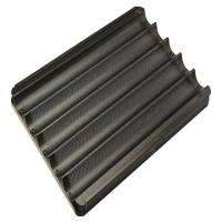 China Rk Bakeware China-5 Flute 600X400 Nonstick Aluminum Baguette Baking Tray for sale