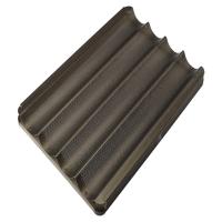 China Rk Bakeware China-5 Flute 600X400 Nonstick Aluminum Baguette Baking Tray for sale
