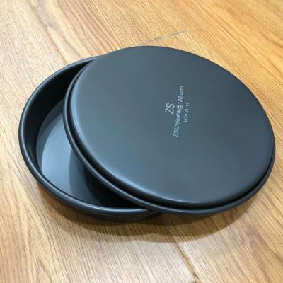 China RK Bakeware China Foodservice NSF 1 Pound Hard Anodized Aluminum Mousse Cake Pan & Lid for sale