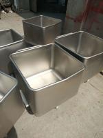 China Jf Sheet Metal-Stainless Steel Butcher Meat Processing Trolleys Bin for sale