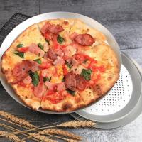 China RK Bakeware China Foodservice NSF Hard Anodized Aluminum Perforated Crispy Crust Pizza Pans for Pizza Hut for sale