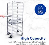China Rk Bakeware China Foodservice 36527 Commercial 20 Tier Aluminum Sheet Pan Rack for sale
