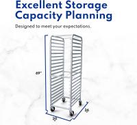 China Rk Bakeware China Foodservice 36527 Commercial 10 Tier Aluminum Sheet Pan Rack Bun Pan Rack for sale