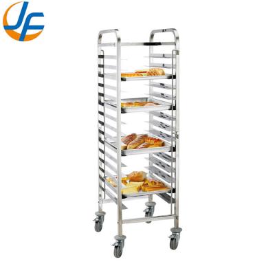 China RK Bakeware China Foodservice NSF Roll In Stainless Steel Flatpack Baking Tray Trolley Bun Pan Rack for sale