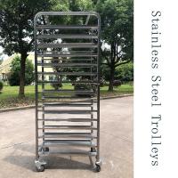 China Rk Bakeware China-Stainless Steel Flatpack Rack Trolleys Designed for 16 Inch & 18 Inch Tray for sale