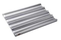 China commercial 4/5/6 bakeware slotted aluminum perforated french bread metal baking pan baking equipment baguette baking tray for sale