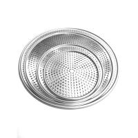 China 9 inch perforated punched pizza tray baking tray perforated pizza tray perforated pizza pan perforated baking pan for sale