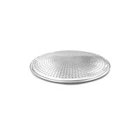 China 14 inch perforated round aluminum pizza pan baking tray punched pizza tray for bakery or bar or restaurant for sale