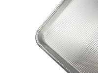 China 26 x 18 inch 1.2mm perforated metal tray perforated flat baking sheet perforated aluminum sheet wire-in-the-rim sheet tray for sale