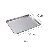 China Bakery Trays 400*600mm Baking Pan Aluminum Trays 40x60 Bakery Metal Sheet Pan 1mm Thickness Flat Oven Tray for sale