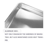 China 40*60 Cm European Baking Tray Rectangle Aluminum Baking Pan Iron-Wire In Roll-Rim Sheet Pan 0.9mm for sale