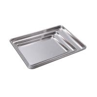 China 400x600 Mm Metal Sheet Pan Wire-In-The-Rim Tray 0.9mm Thickness Oven Baking Pan for sale