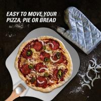 China 12 Inch Aluminum Pizza Shovel With Folding Handle And 10cm Pizza Wheel Cutter Set for sale