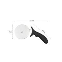 China 10cm Stainless Steel 430 Pizza Wheel Cutter With Pp Handle Round Plastic Cutter Server for sale