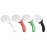 China 10cm Stainless Steel 430 Pizza Wheel Cutter With Pp Handle Round Plastic Cutter Server for sale