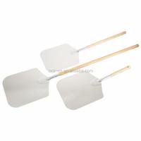 China Pizza Tools Wooden Aluminum Pizza Peel Wood Handle Pizza Shovel Multi Size for sale