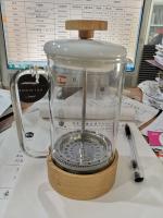 China Amazon High Borosilicate Glass French Press Hot Rose Gold Coffee Plunger Stainless Steel for sale