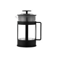 China Portable Coffee Makers High Borosilicate Glass Coffee Press Black Plastic French Press for sale