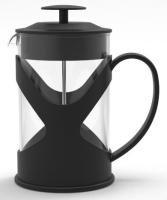China Portable Coffee Makers High Borosilicate Glass Coffee Press Black Plastic French Press for sale