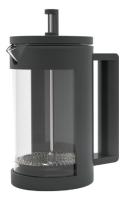 China Portable Coffee Makers High Borosilicate Glass Coffee Press Black Plastic French Press for sale