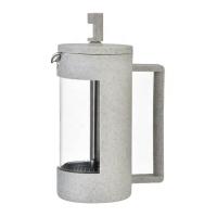China Eco Friendly Material Wheat Straw Model High Temperature Resistant Borosilicate Glass 350ml Environmental French Press for sale