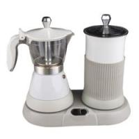 China Aluminum 3 Cups Electric Espresso Moka Coffee Maker Milk Frother Automatic Electric Moka Pot for sale